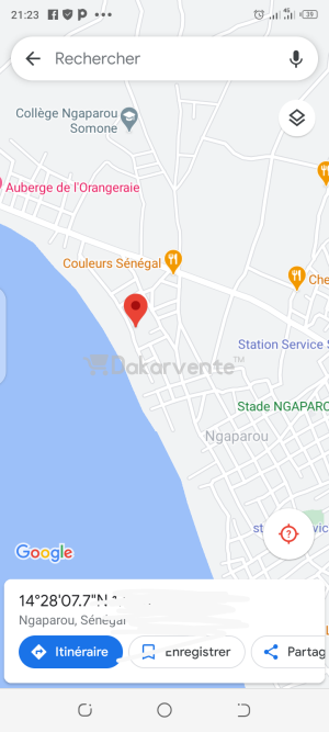 Terrain 900 mètre carré ngaparou bord de mer - Sipres, Sénégal | Dakarvente