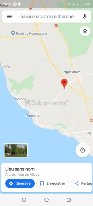 Terrain 7000m2 axe ngaparou-nguerigne - Sipres, Sénégal | Dakarvente
